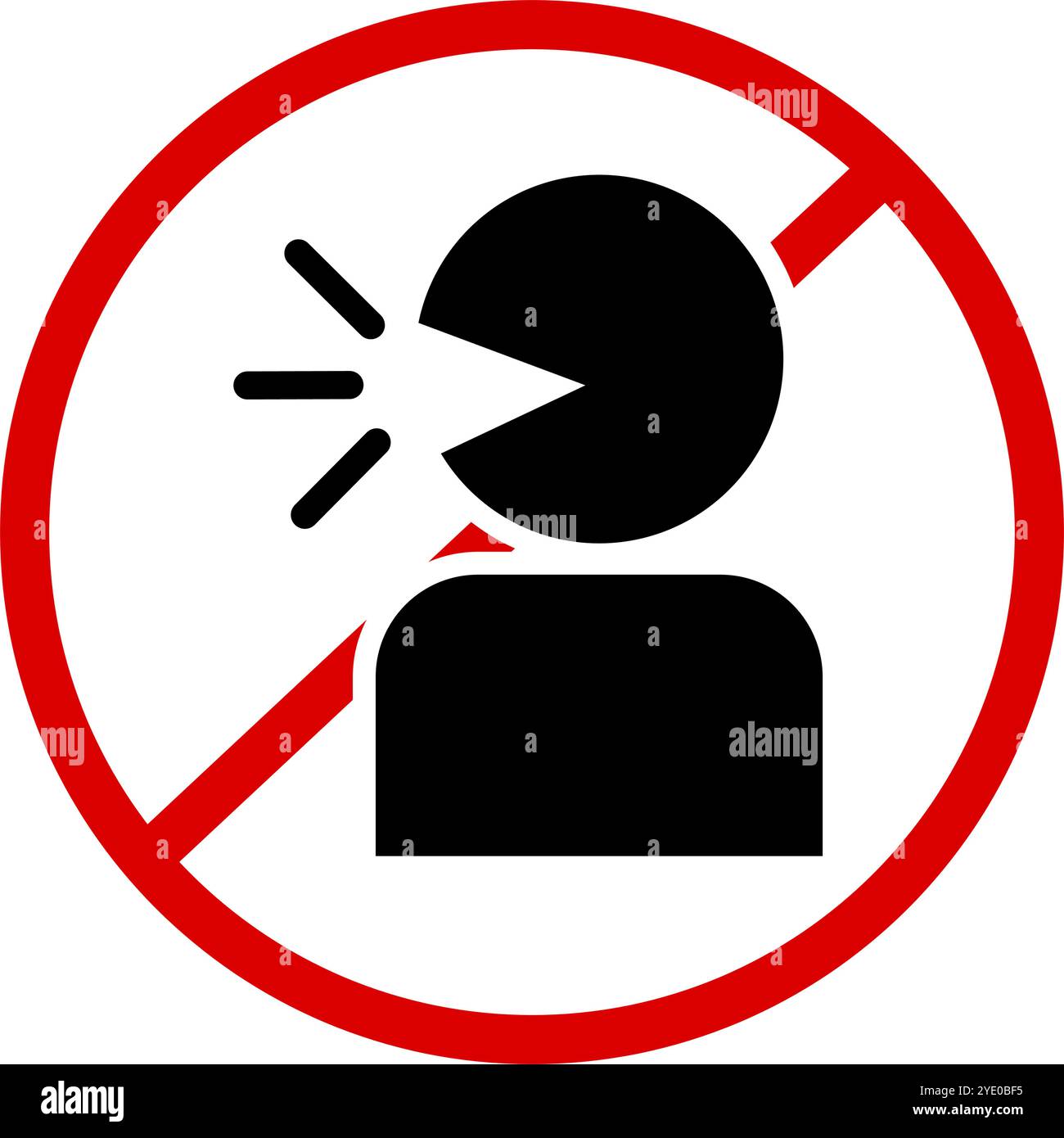 No talking sign. No speaking. Editable vector Stock Vector Image & Art ...