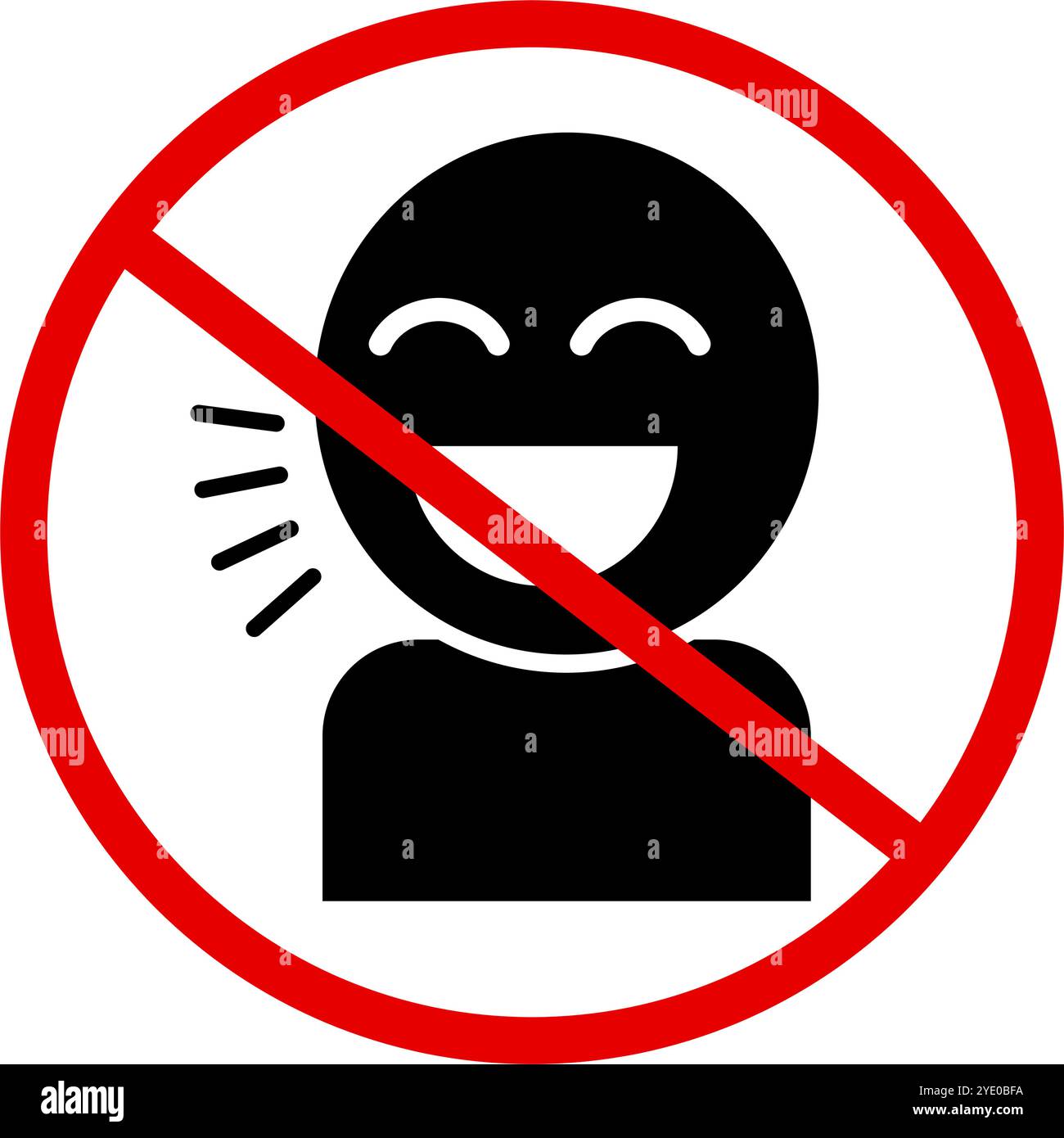 Conversation prohibited. Do not speak. Editable vector Stock Vector Image & Art - Alamy
