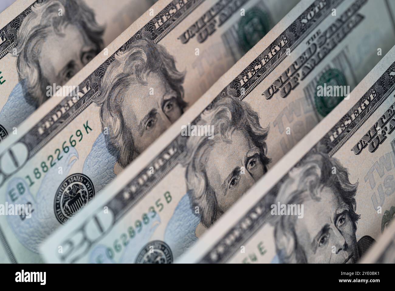 US 20 dollar banknotes for design purpose Stock Photo - Alamy