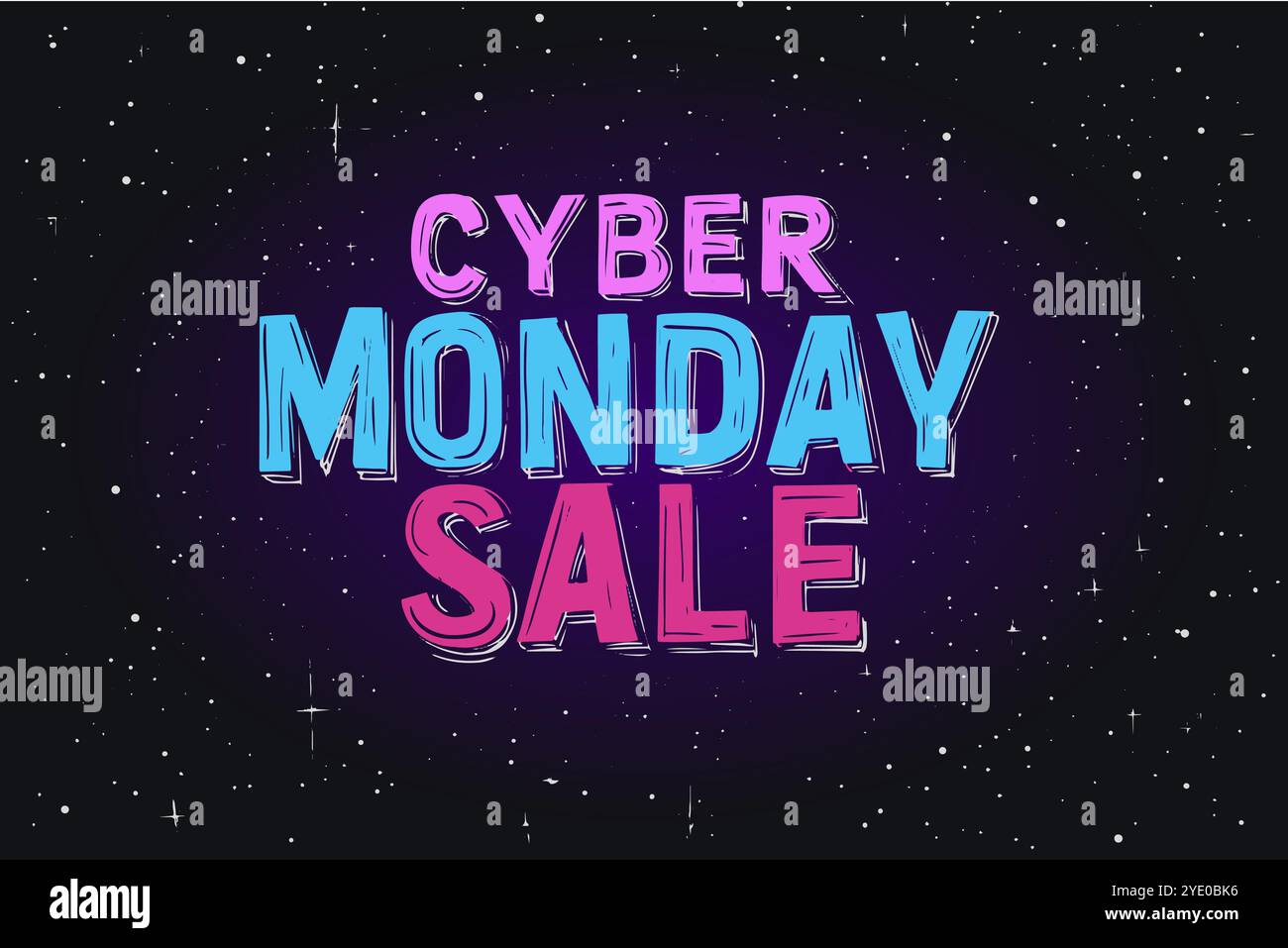 Cyber Monday sale text banner template. Promotion shopping promo ...