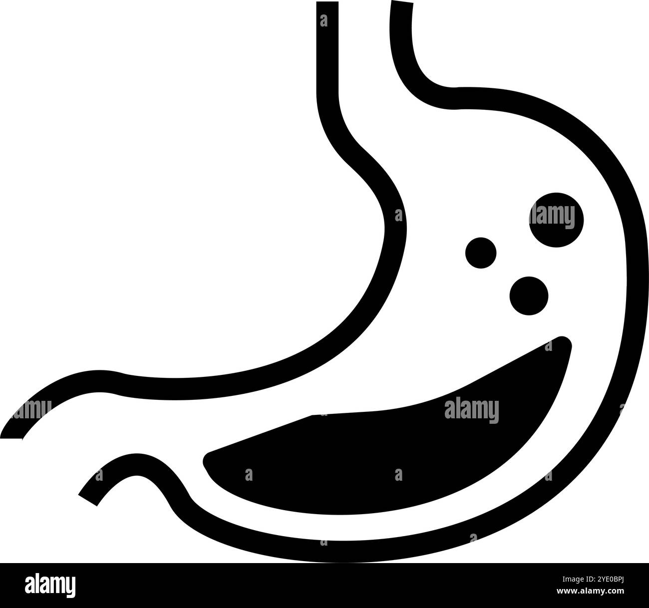 Simple stomach icon. Digestive organ. Editable vector Stock Vector Image & Art - Alamy