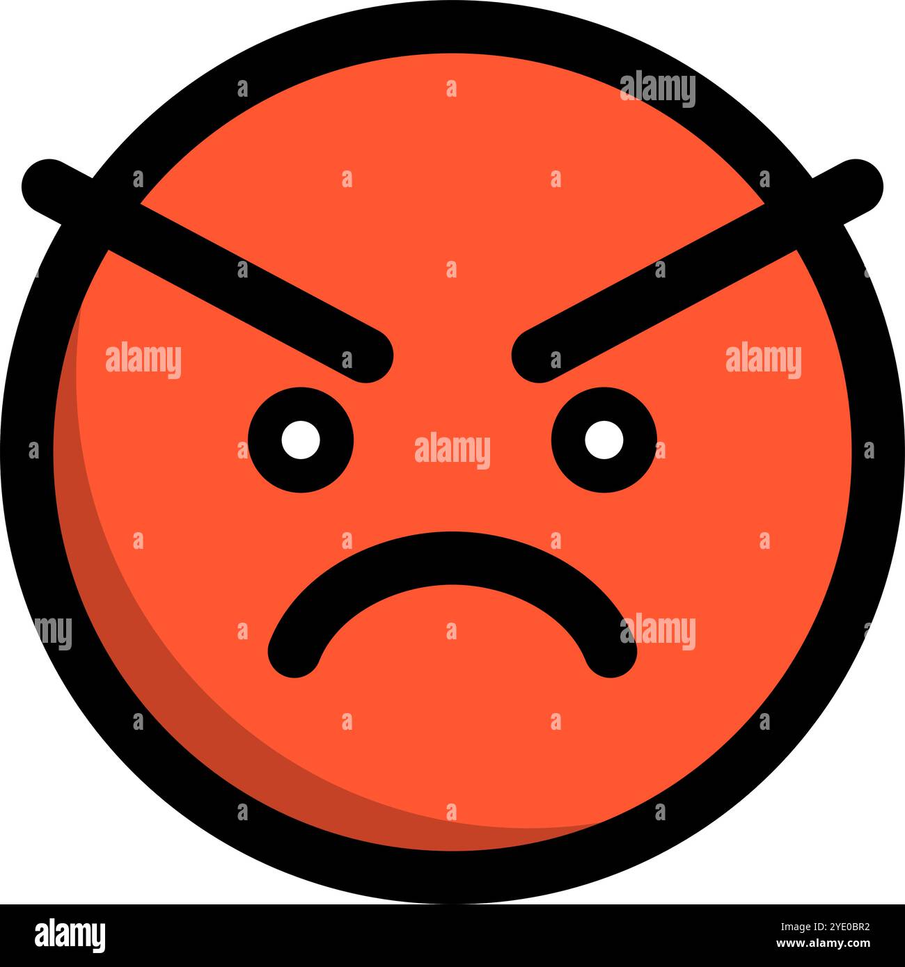 Blushing and angry person face icon. Editable vector Stock Vector Image ...