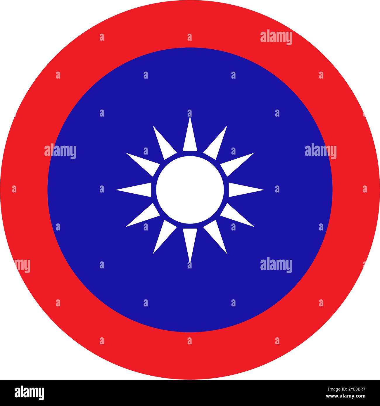 Simple round Taiwan flag icon. Editable vector Stock Vector Image & Art ...