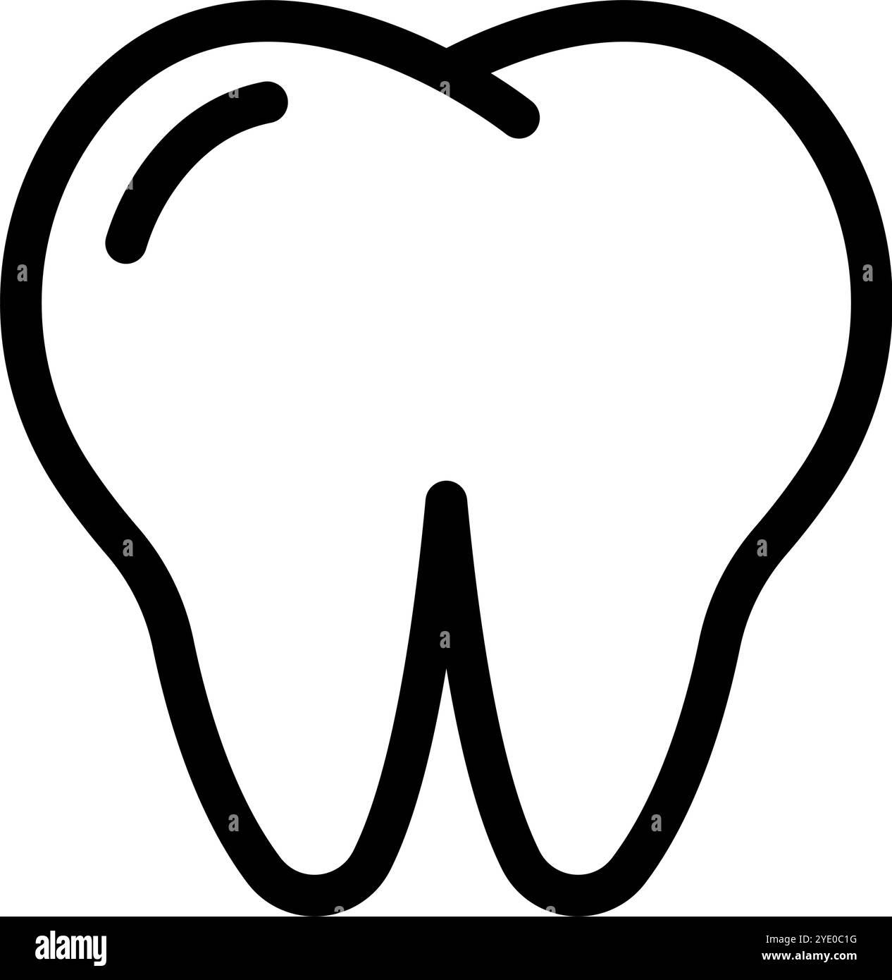 Simple tooth flat black hi-res stock photography and images - Alamy