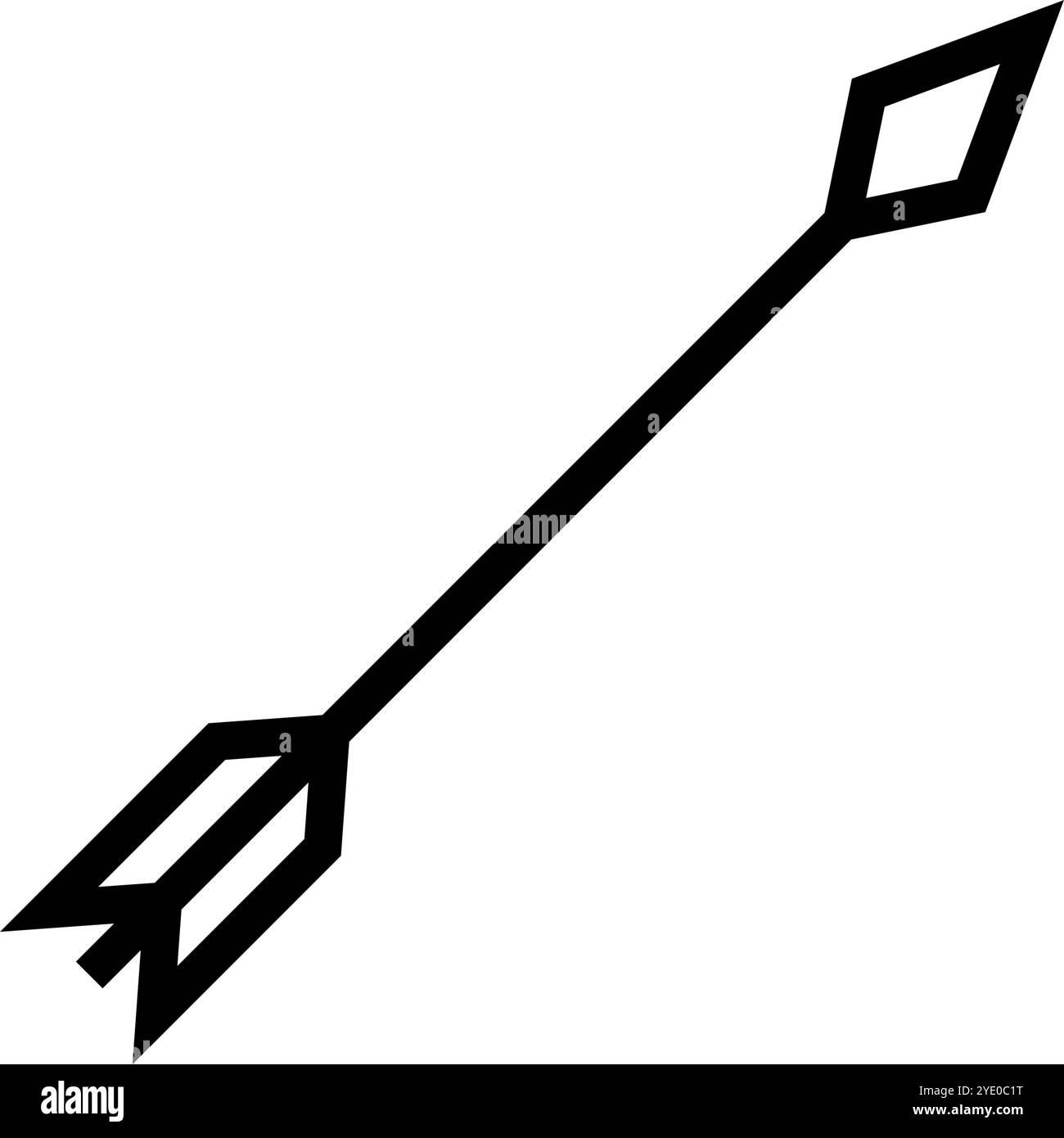 Bow arrow icon. Ranged Weapon. Editable vector Stock Vector Image & Art ...