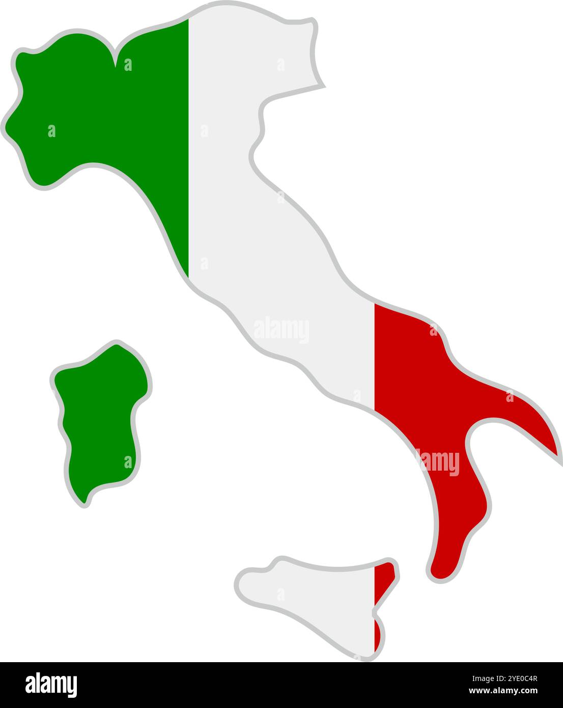 Italian flag map icon. Editable vector Stock Vector Image & Art - Alamy