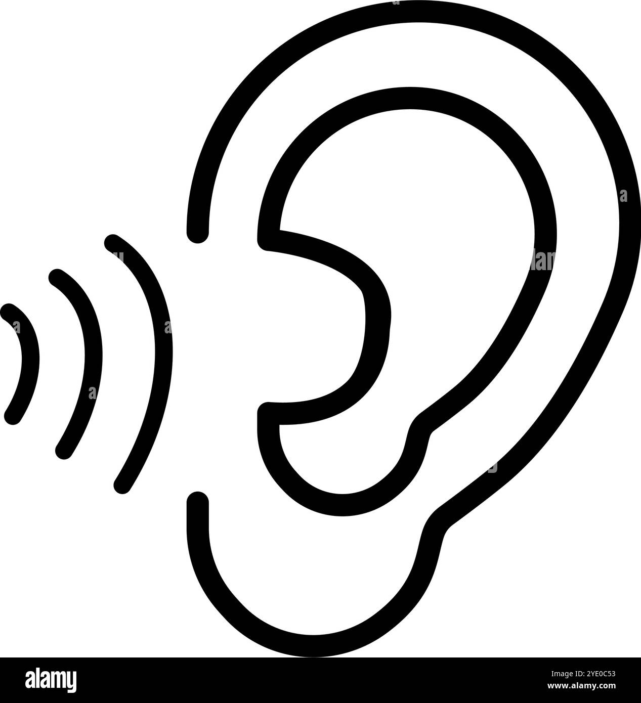 Listening logo Black and White Stock Photos & Images - Alamy