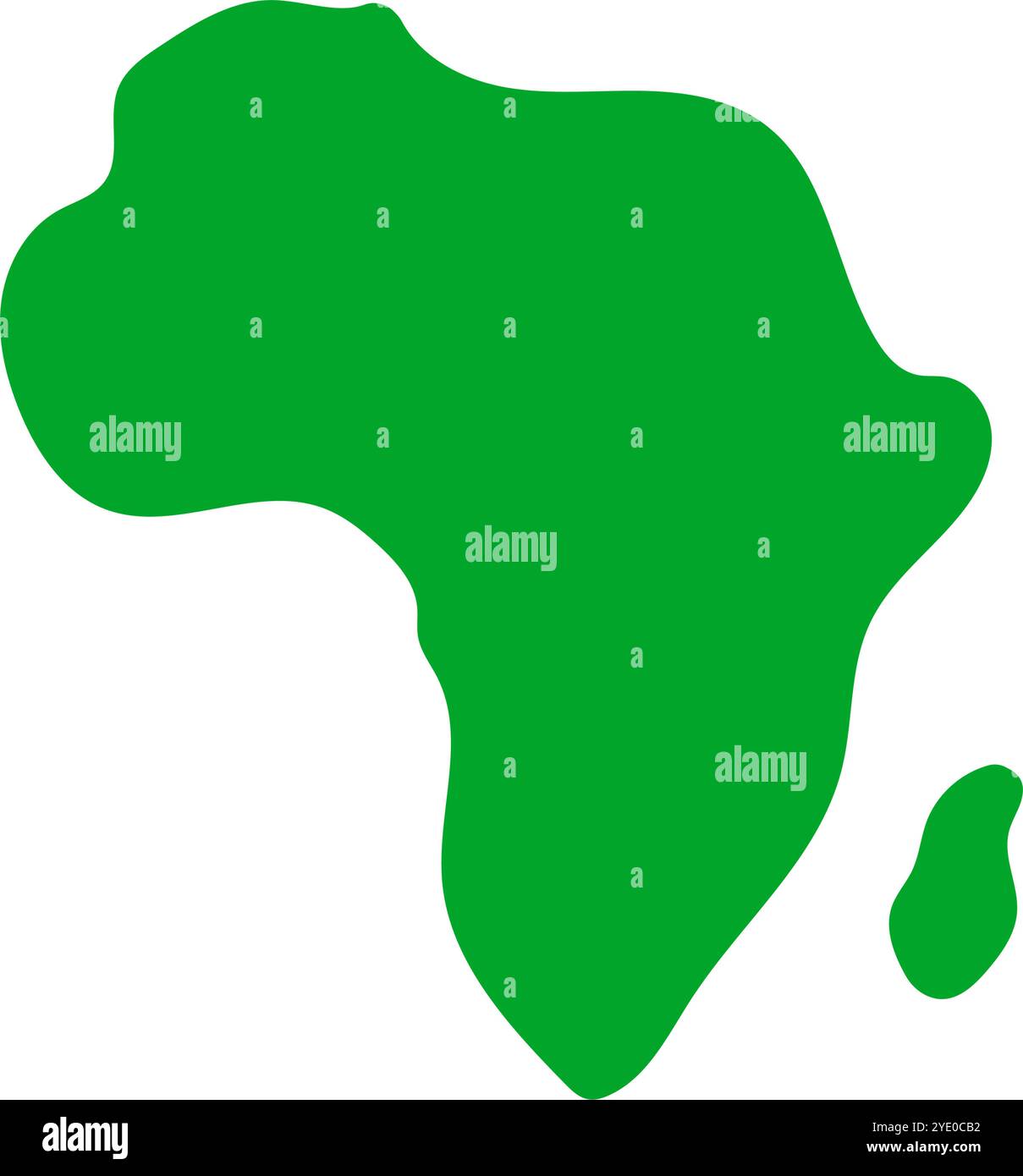 Simple African continent map icon. Editable vector Stock Vector Image ...