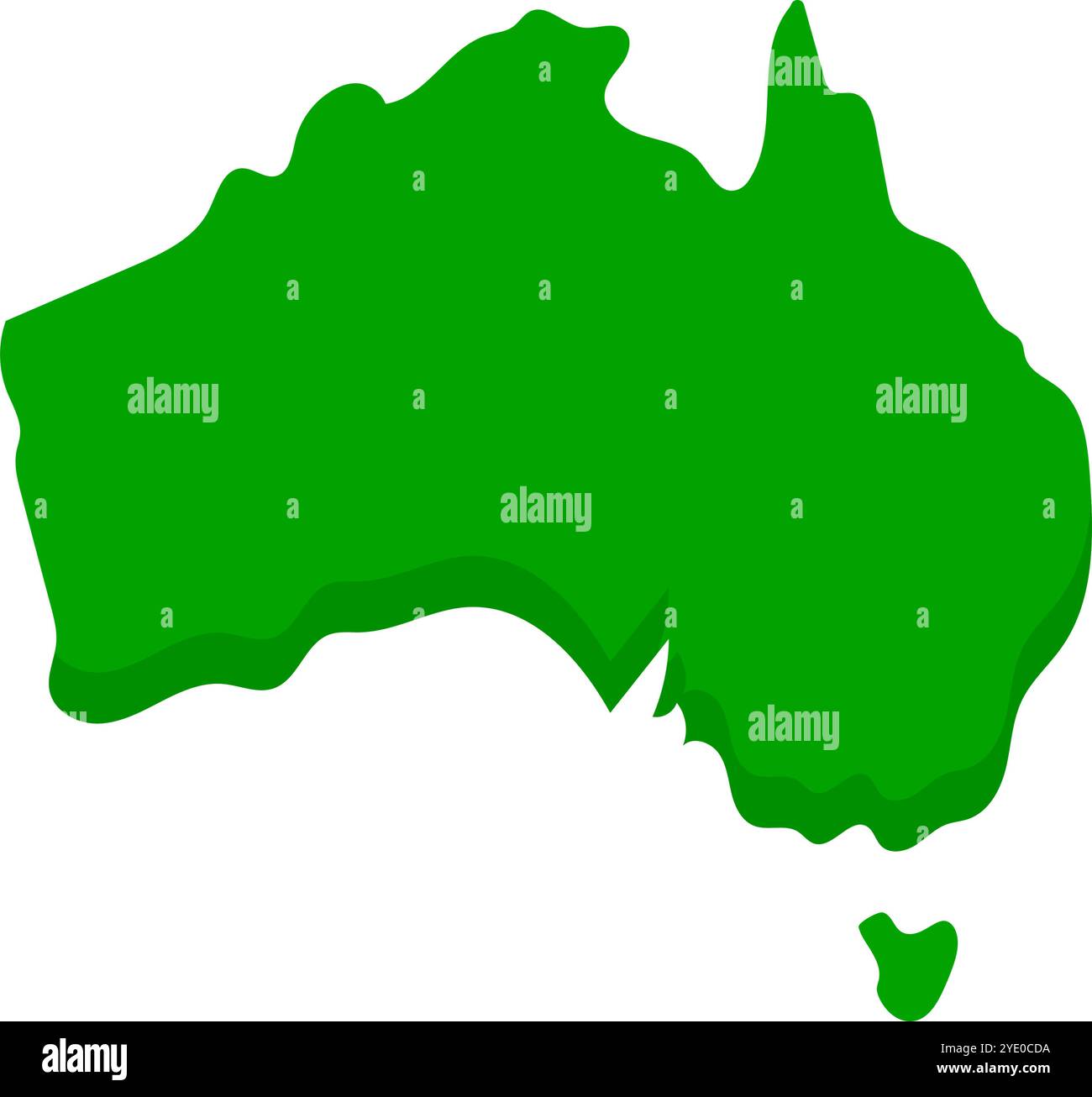 Flat design Australian map icon. Australia map. Editable vector Stock ...