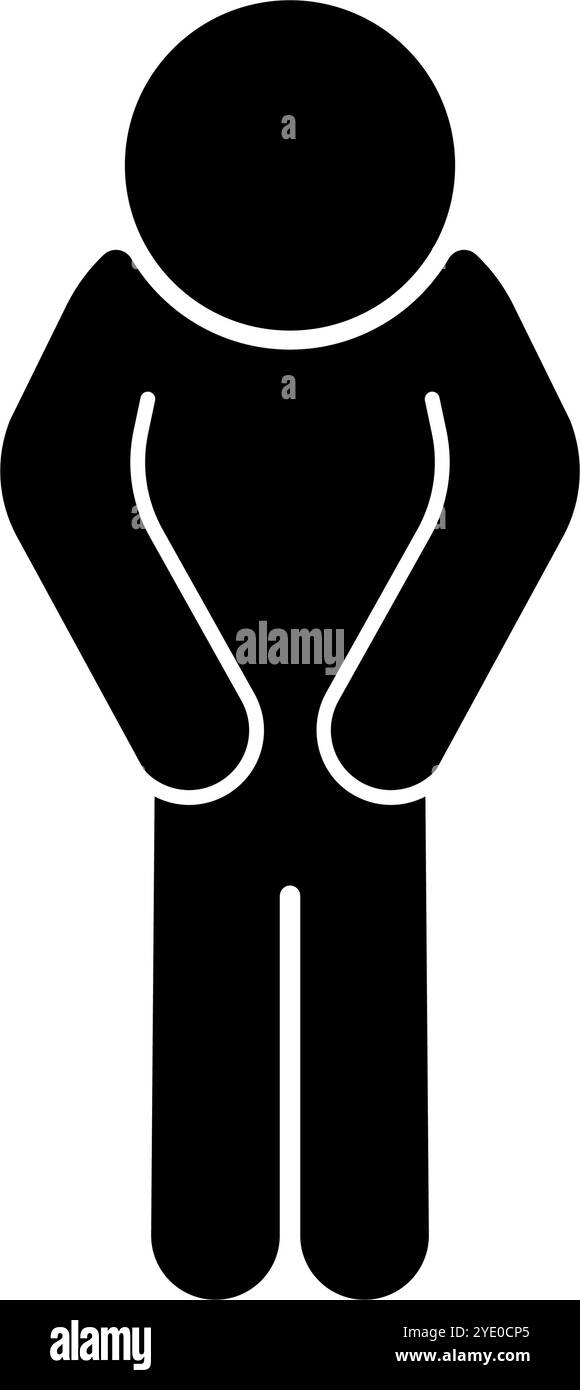 Person apologizing silhouette icon. Editable vector Stock Vector Image ...