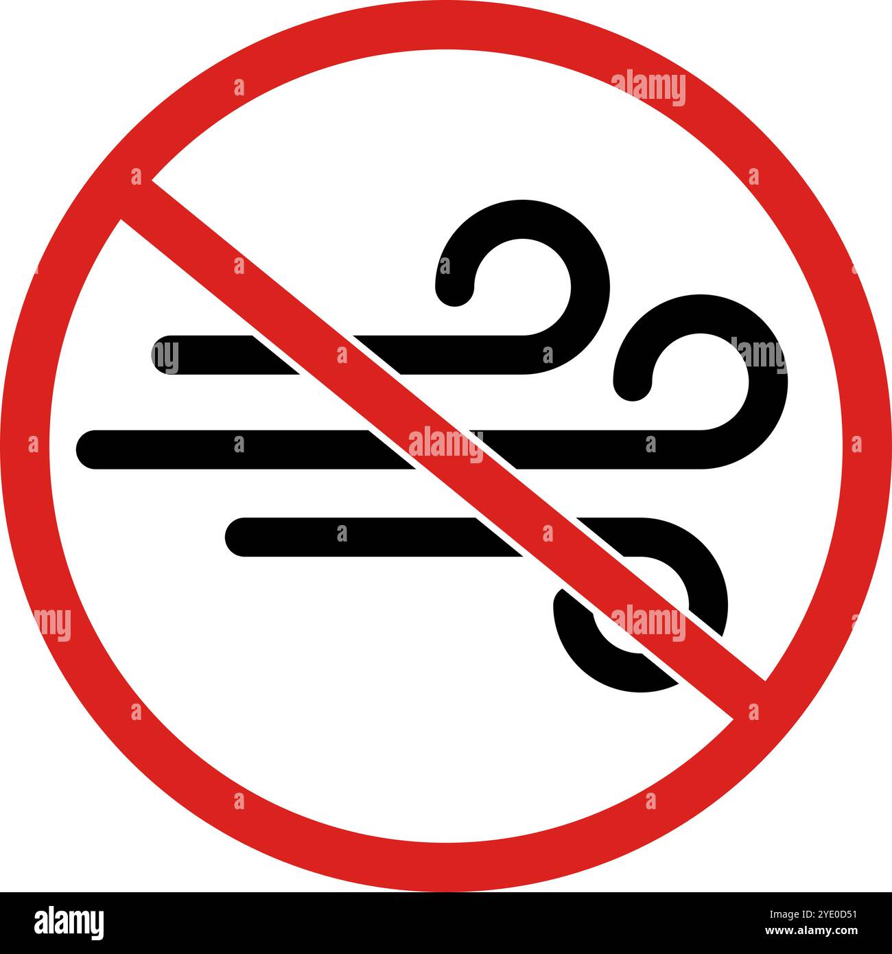 Wind warning sign. Caution wind. Editable vector Stock Vector Image ...