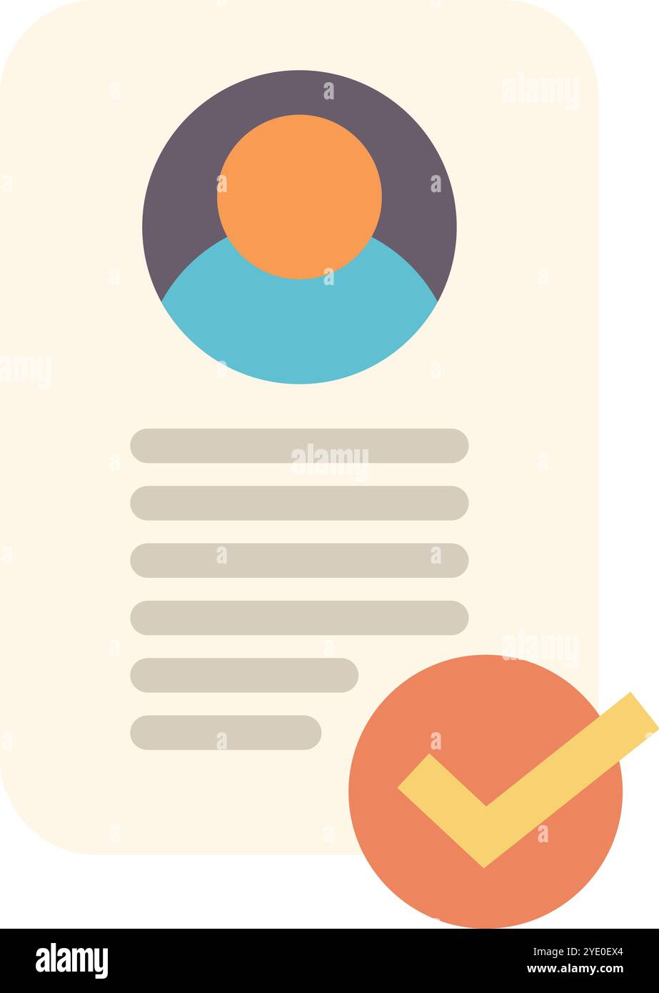 This is a graphic of a candidate profile being approved with a green ...