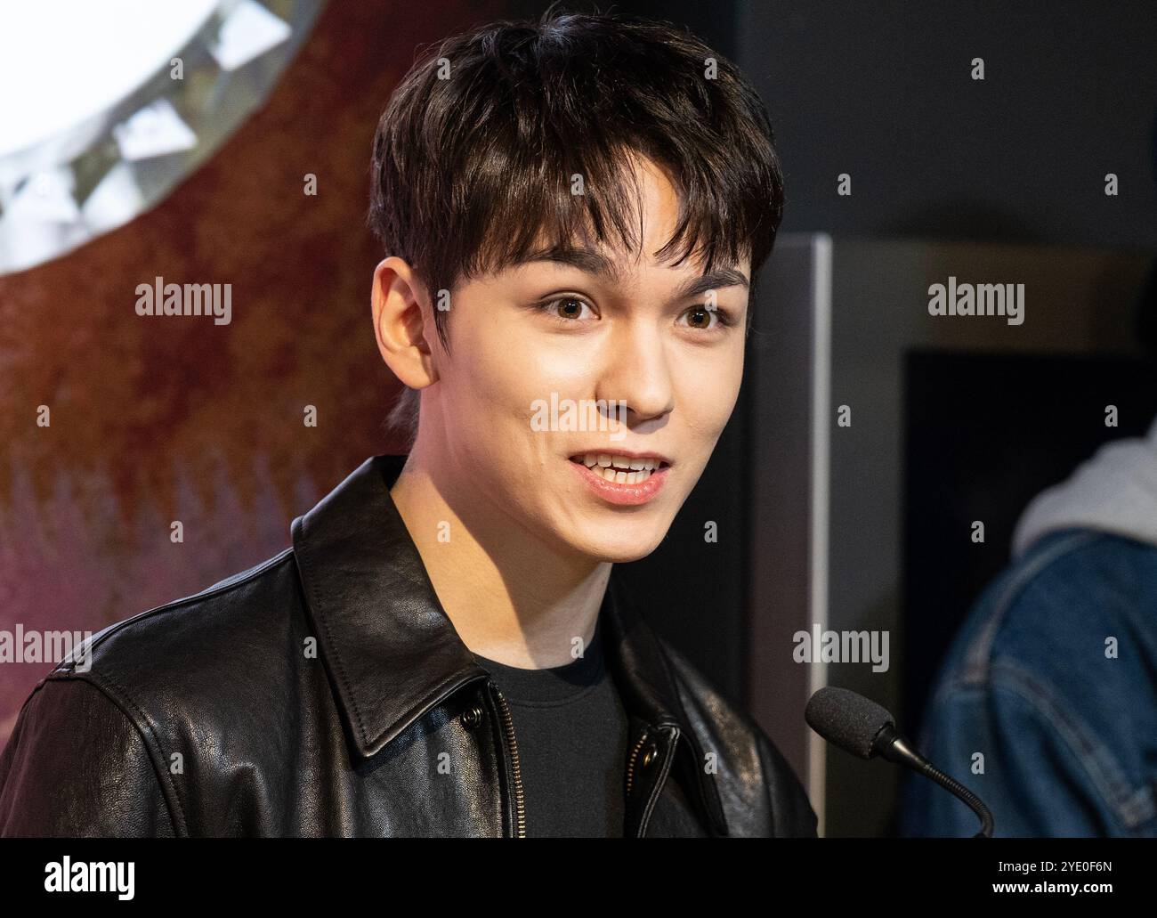 New York, NY, USA, 28 October, 2024: K-Pop band member Vernon speaks ...