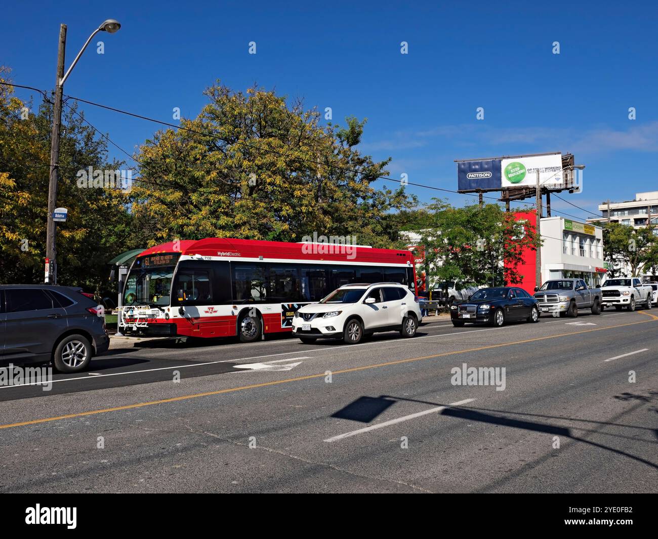 Toronto Canada / A TTC Bus on Avenue Road, North York, Toronto Stock ...