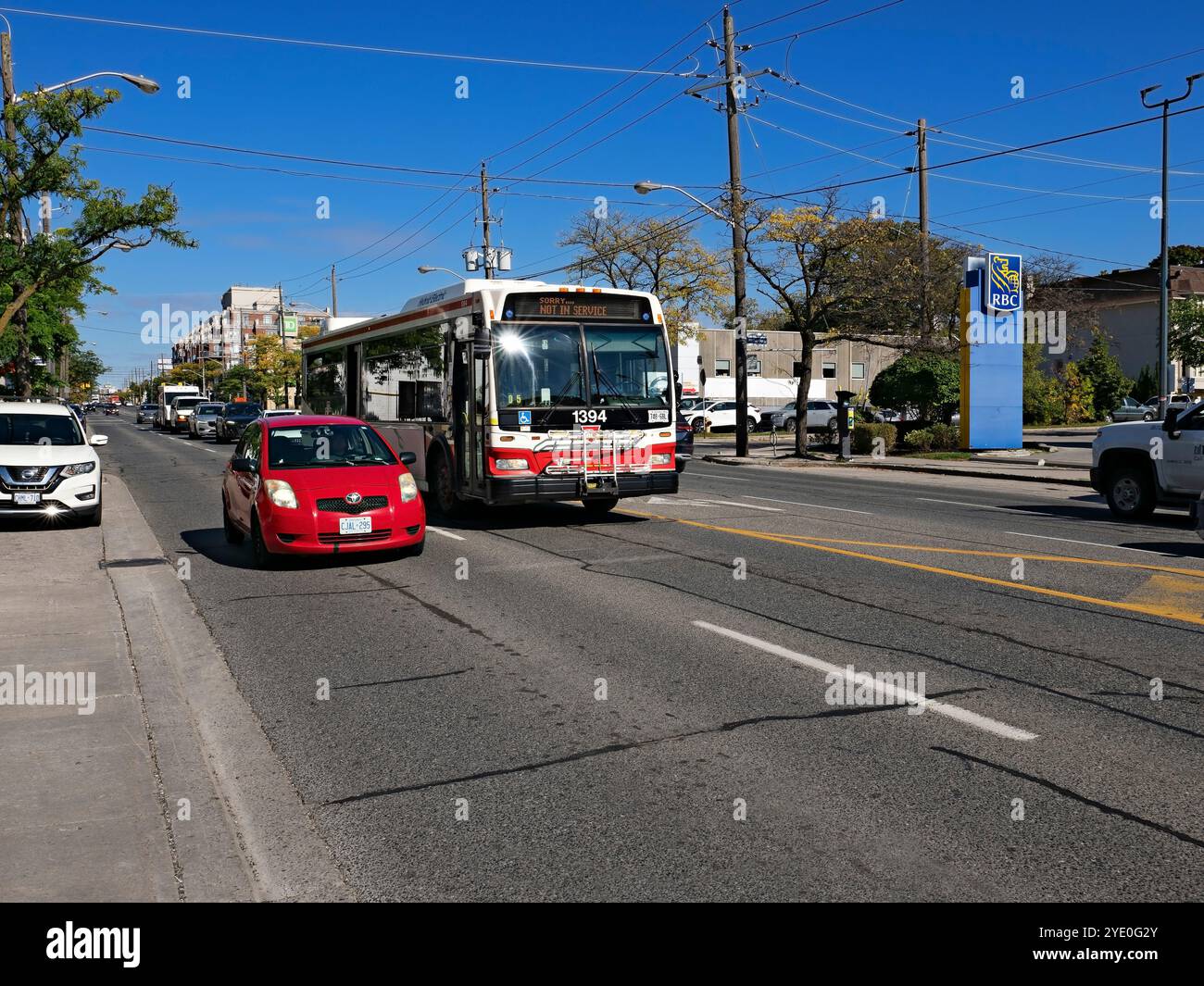 Toronto Canada / A TTC Bus on Avenue Road, North York, Toronto Stock ...