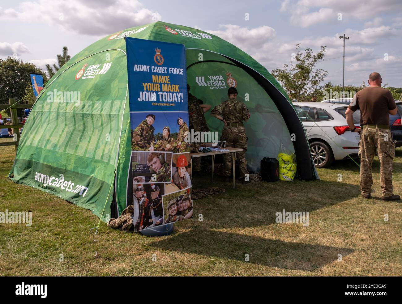 Forncett St Peter. Norfolk, UK – August 18 2024. Army Cadets enrolment ...
