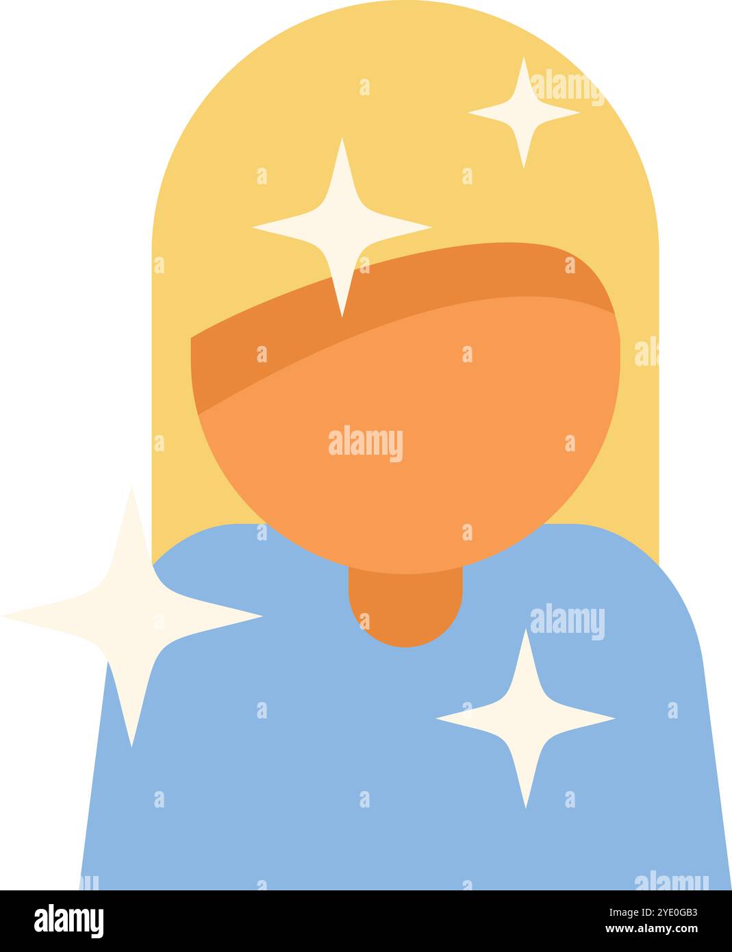 Simple and minimalist vector illustration of a happy person with ...