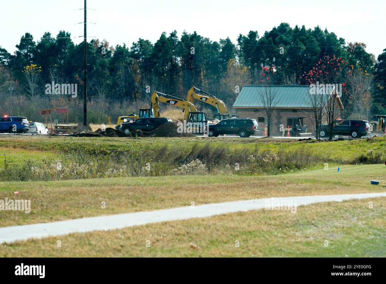 A motorcade with Democratic presidential nominee Vice President Kamala ...