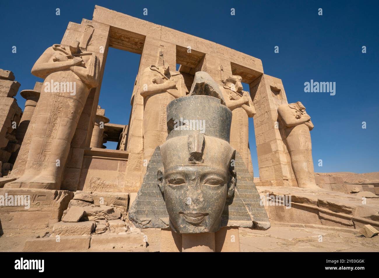 The Temple of Ramesses II (The Ramesseum), Luxor, Egypt Stock Photo - Alamy