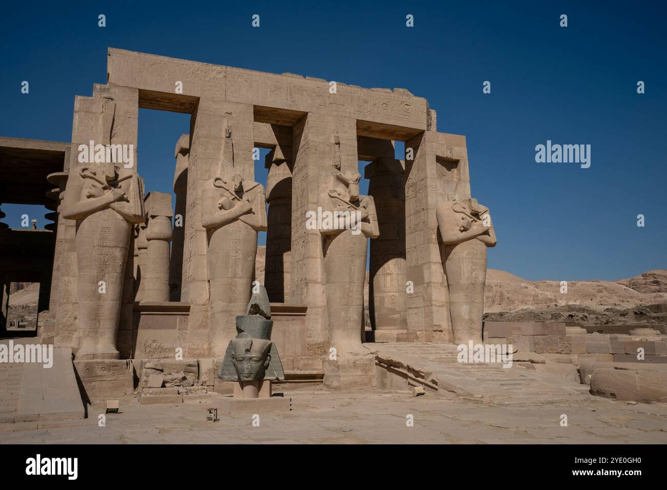 The Temple of Ramesses II (The Ramesseum), Luxor, Egypt Stock Photo - Alamy