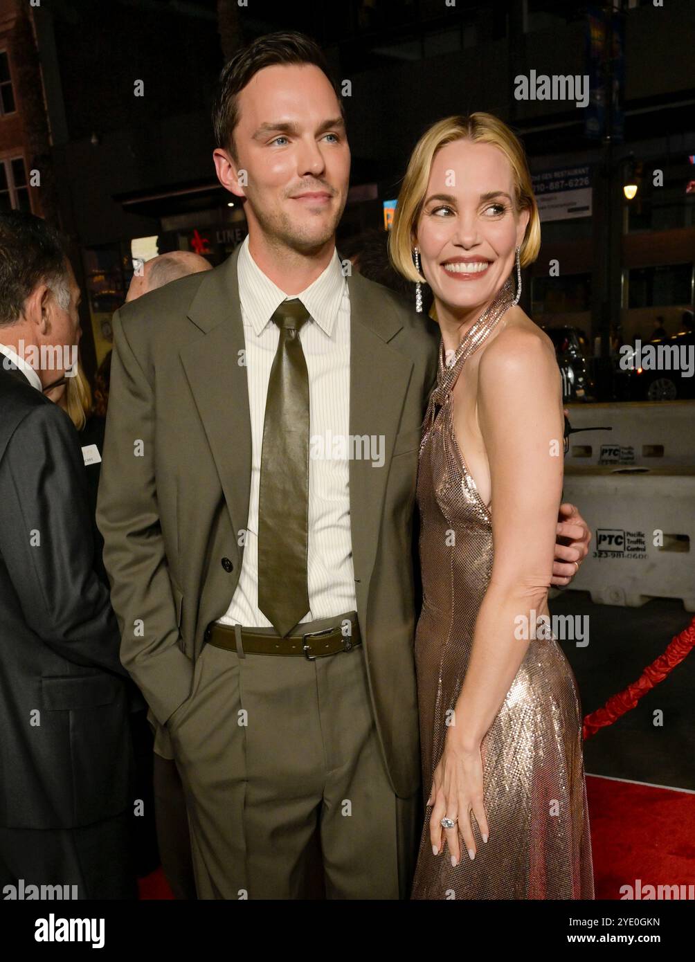 Hollywood, California, USA. 27th Oct, 2024. Nicholas Hoult and Leslie ...