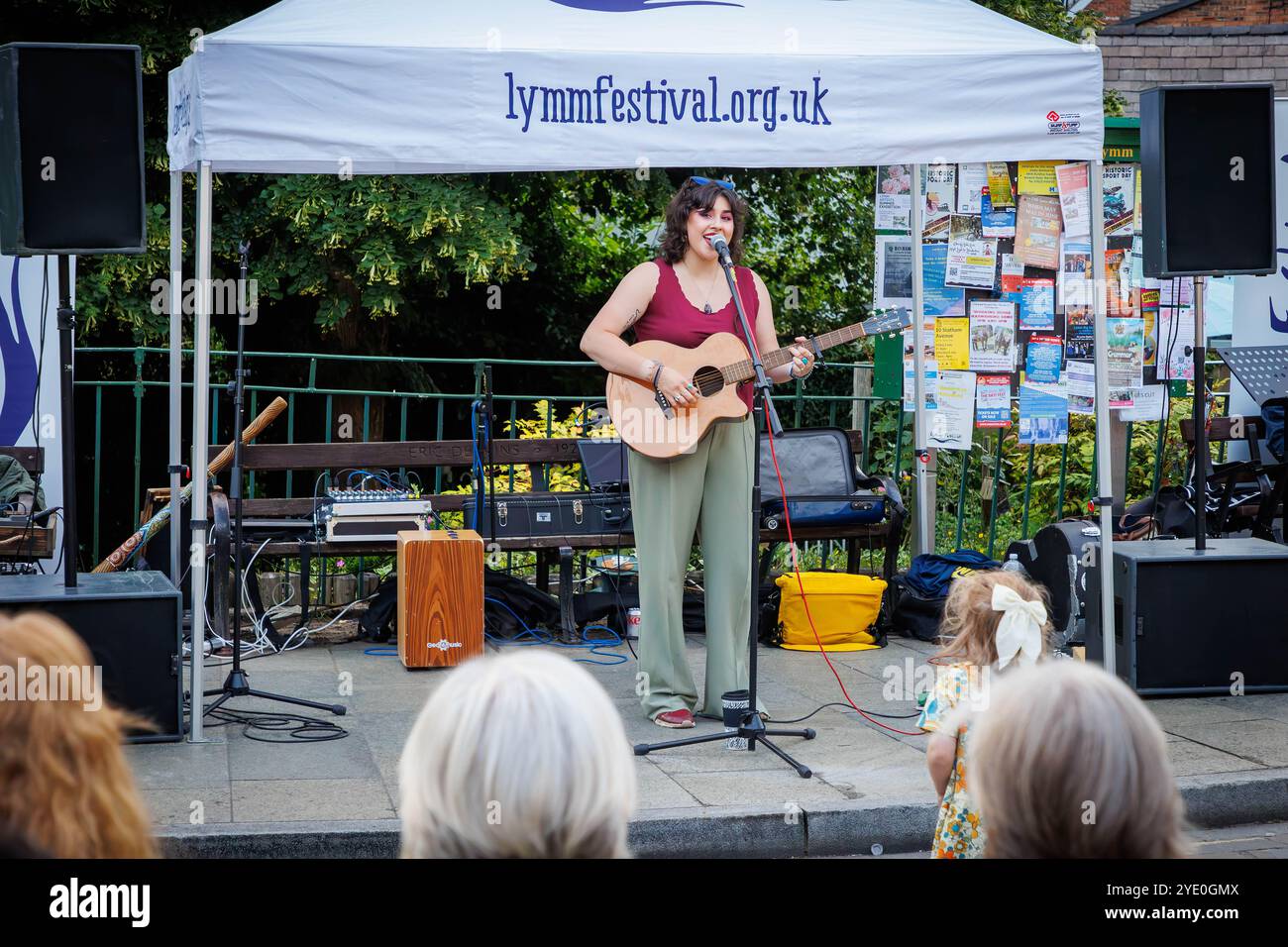 Lymm Food Festival 2024 - Local singer songwriter Jess Lees entertains ...