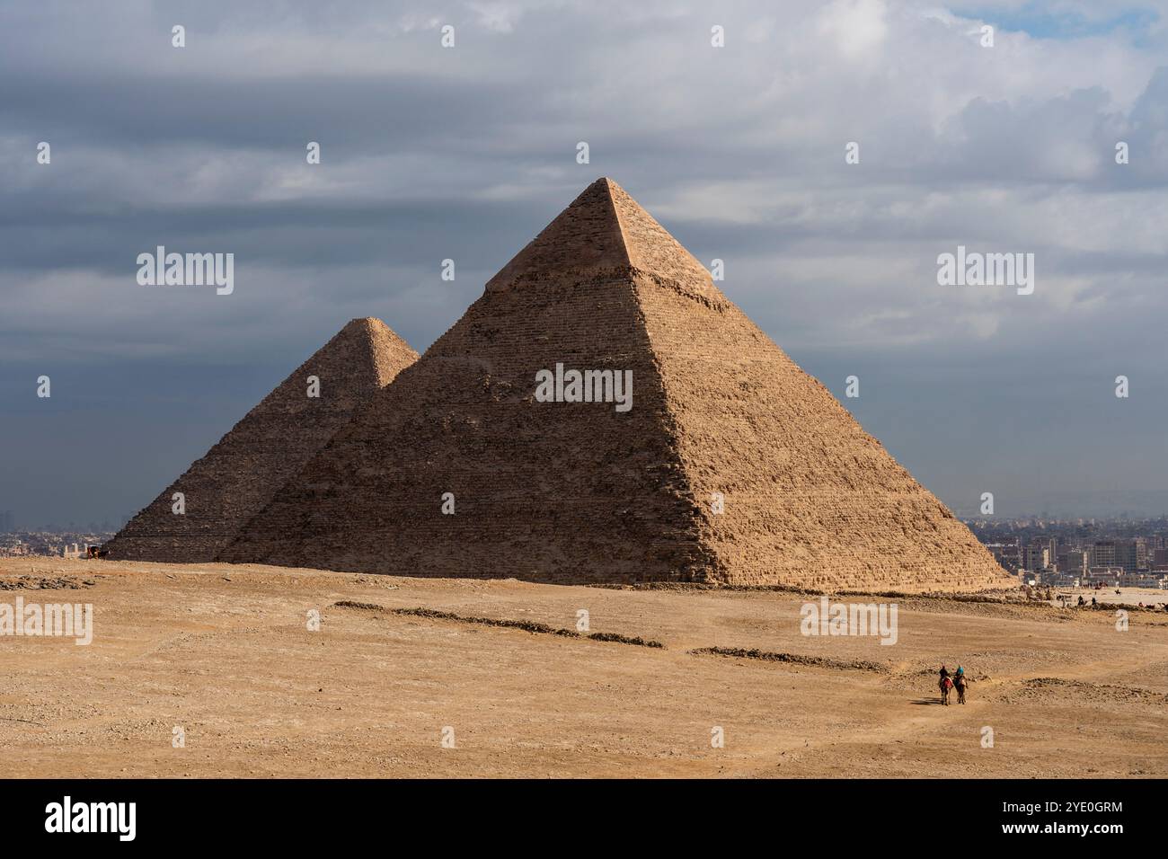 The pyramids of Cheops and Chephren, Giza, Egypt Stock Photo - Alamy