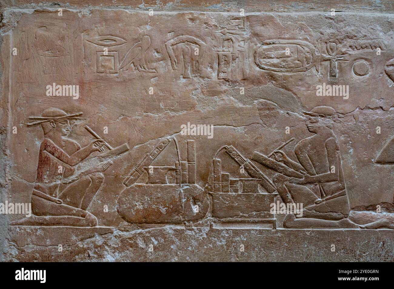 Tomb of princess Seshseshet Idut, complex of Saqqara, Egypt Stock Photo ...