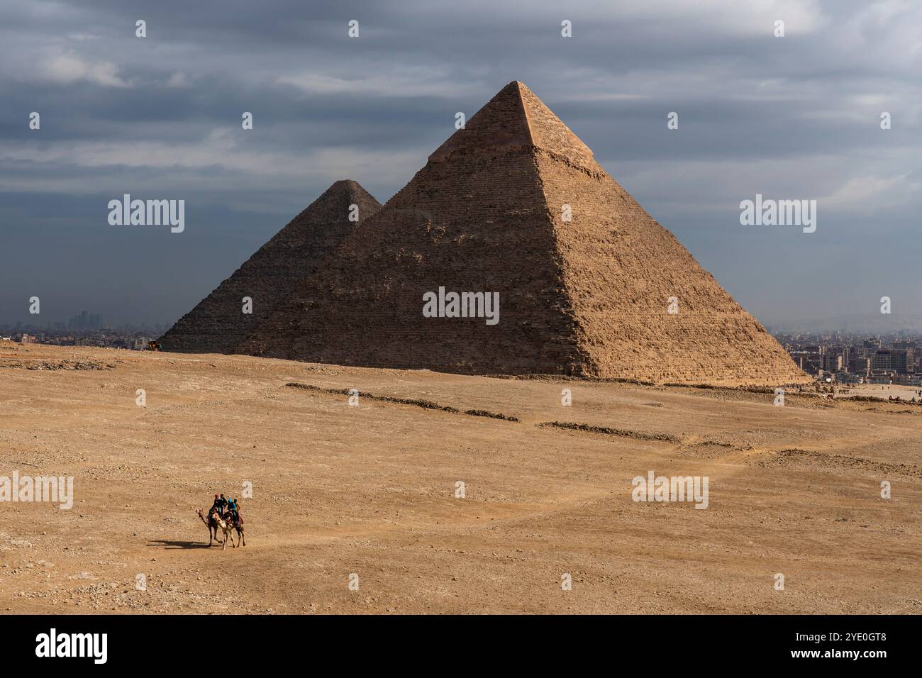 The pyramids of Cheops and Chephren, Giza, Egypt Stock Photo - Alamy