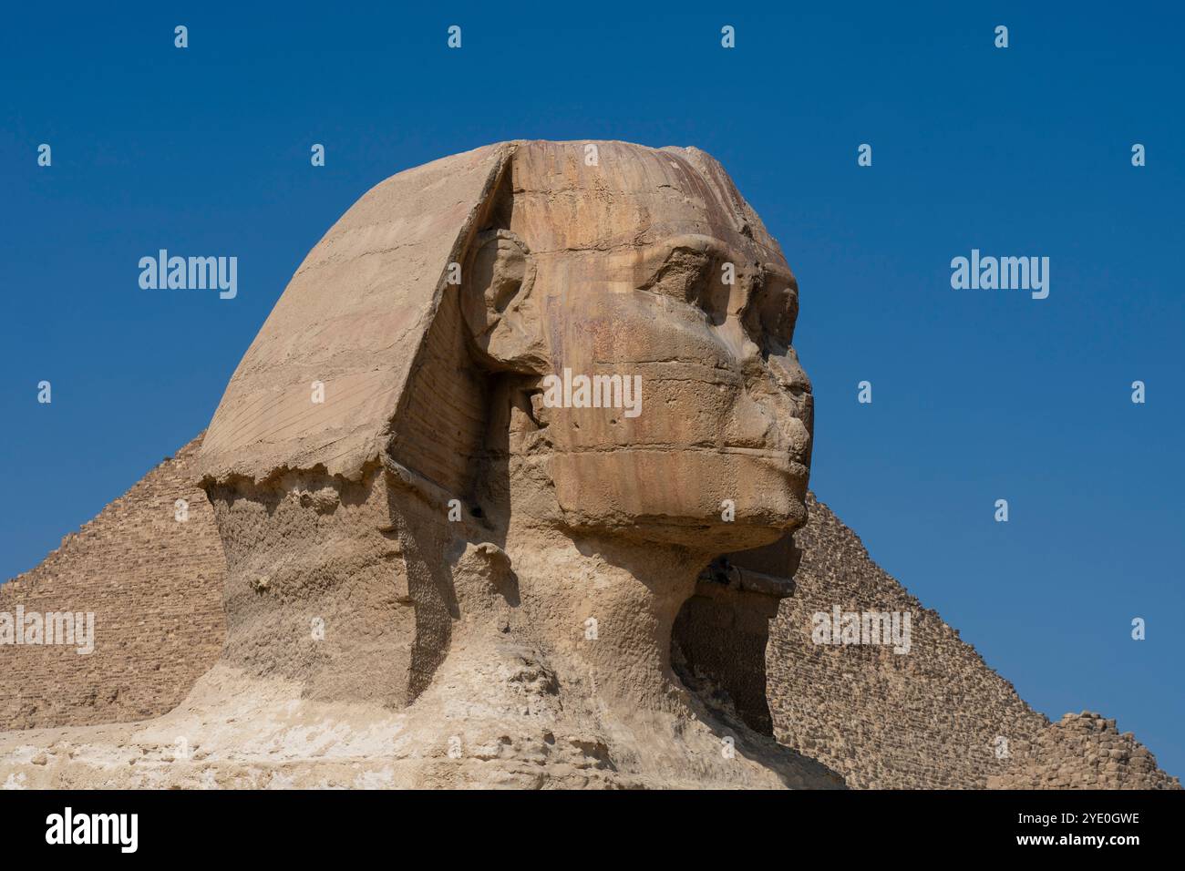 The Great Sphinx at the Great Pyramid complex, Giza, Egypt Stock Photo ...