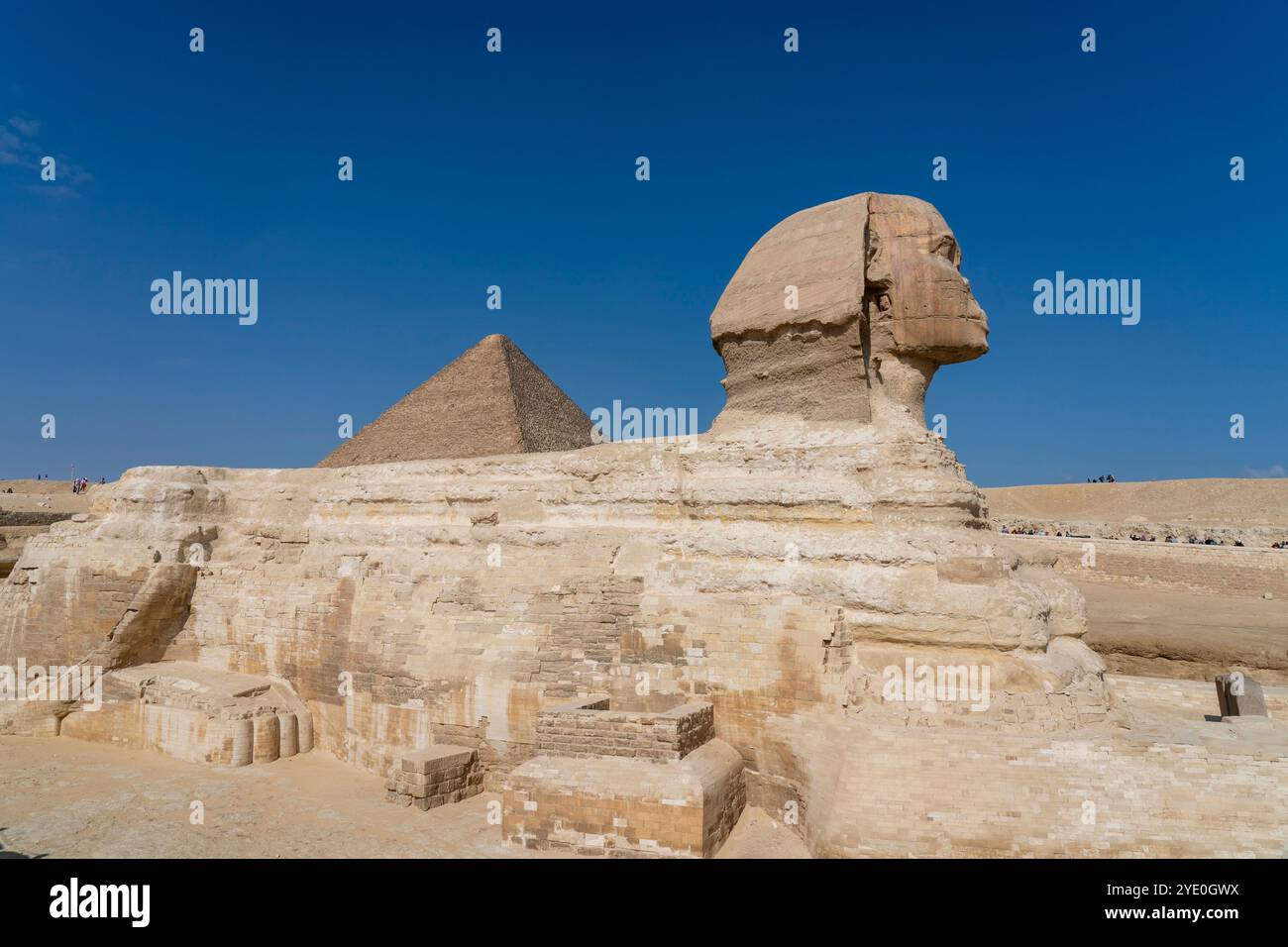 The Great Sphinx at the Great Pyramid complex, Giza, Egypt Stock Photo ...