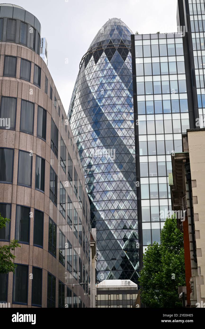 London, United Kingdom - Jun 23, 2024: Exterior of 30 St Mary Axe ...