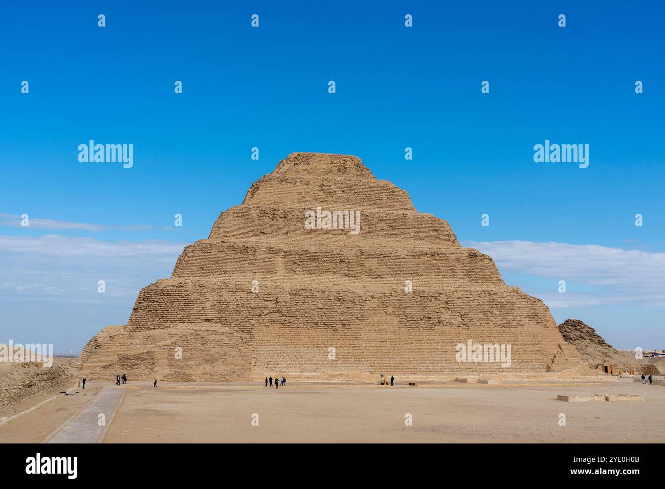 Stepped Pyramid of Djoser, the first pyramid, complex of Saqqara, Egypt ...