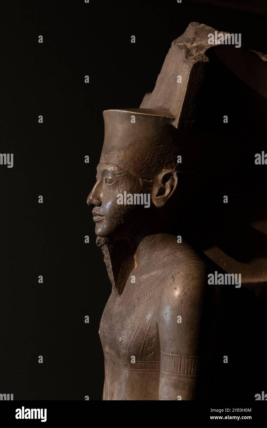 Statue of the god Amoun, from Karnak, Luxor Museum, Luxor, Egypt Stock ...