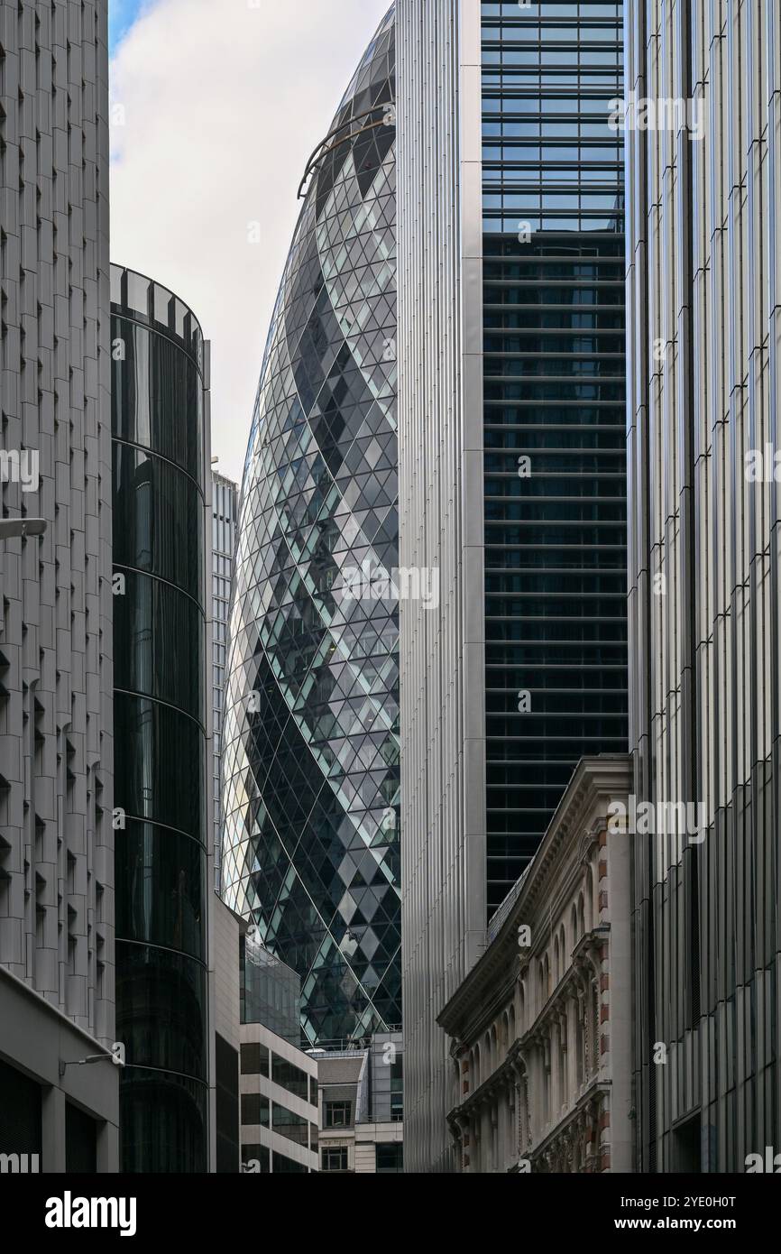 London, United Kingdom - Jun 23, 2024: Exterior of 30 St Mary Axe ...