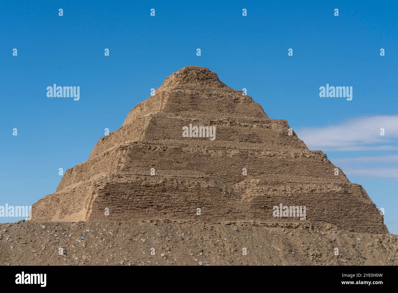 Stepped Pyramid of Djoser, the first pyramid, complex of Saqqara, Egypt ...