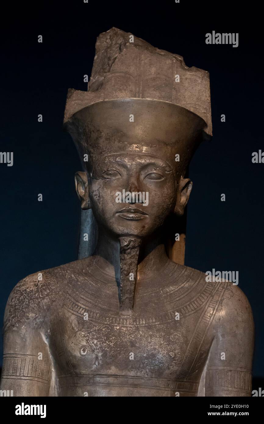 Statue of the god Amoun, from Karnak, Luxor Museum, Luxor, Egypt Stock ...