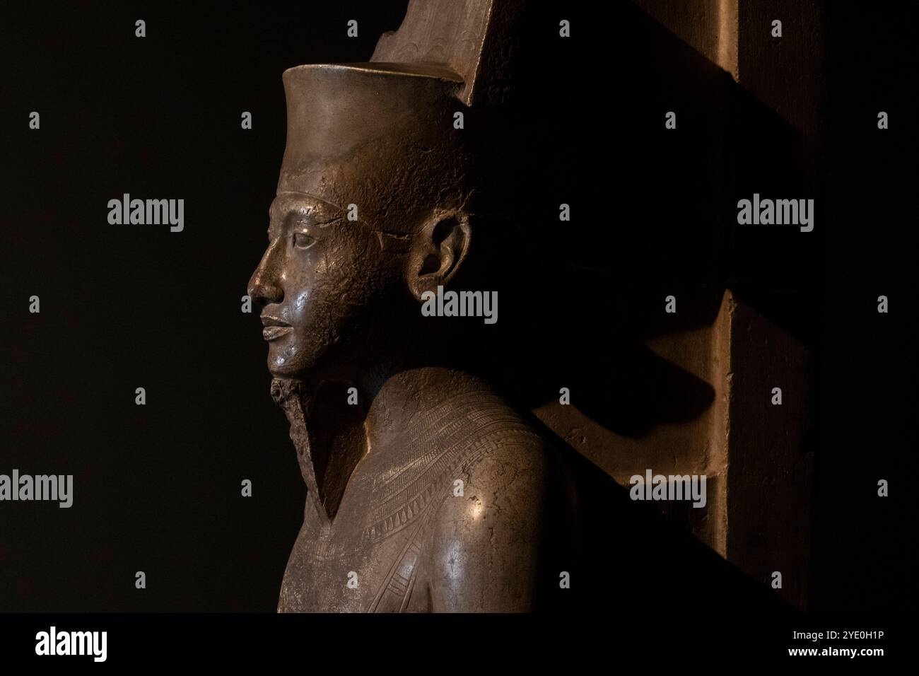 Statue of the god Amoun, from Karnak, Luxor Museum, Luxor, Egypt Stock ...