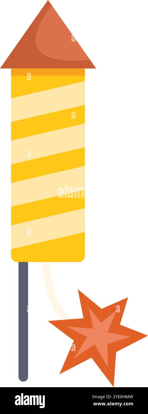 Colorful firework rocket is exploding with sparkles flying out Stock ...