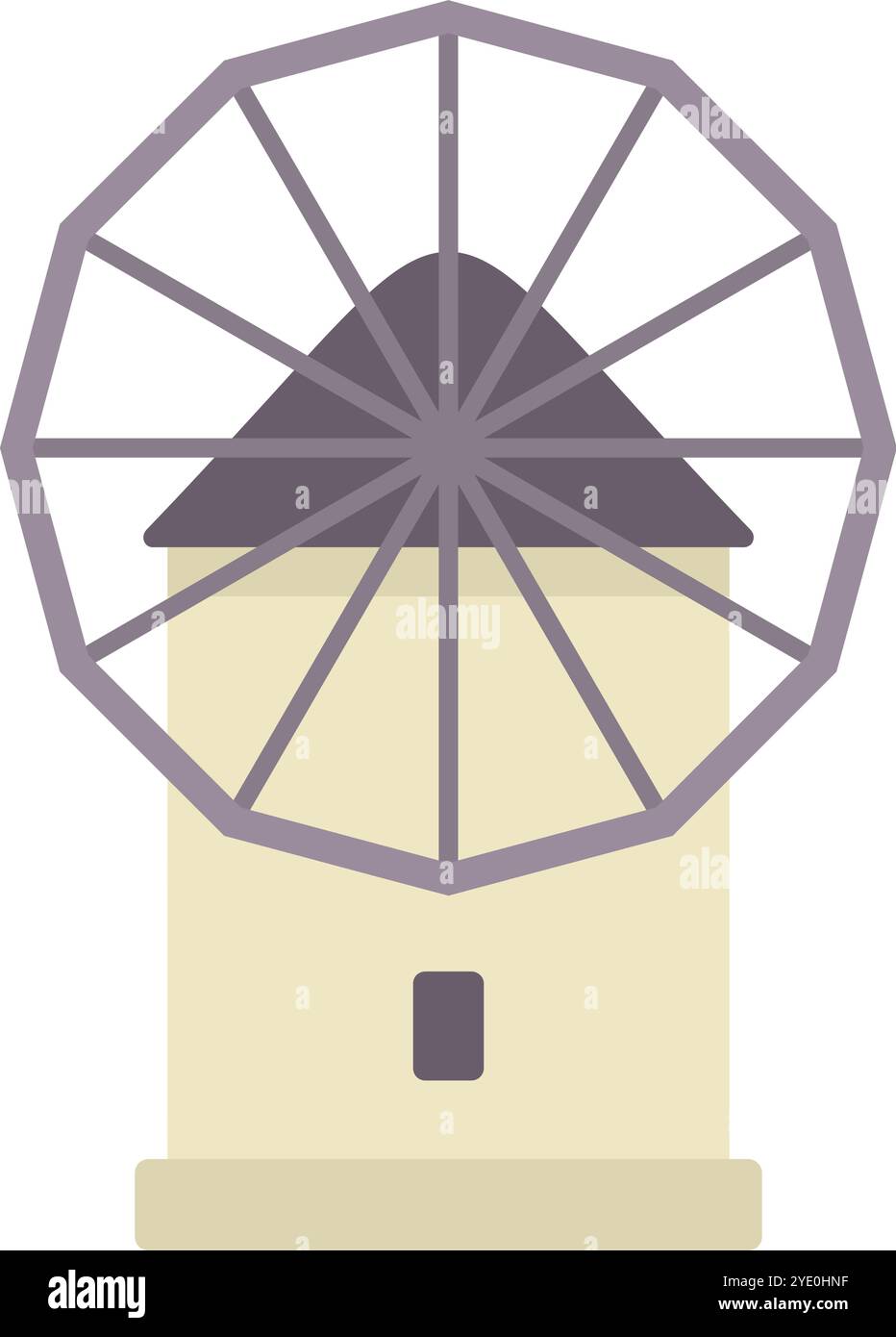 Traditional greek windmill is standing tall, its sails ready to harness ...