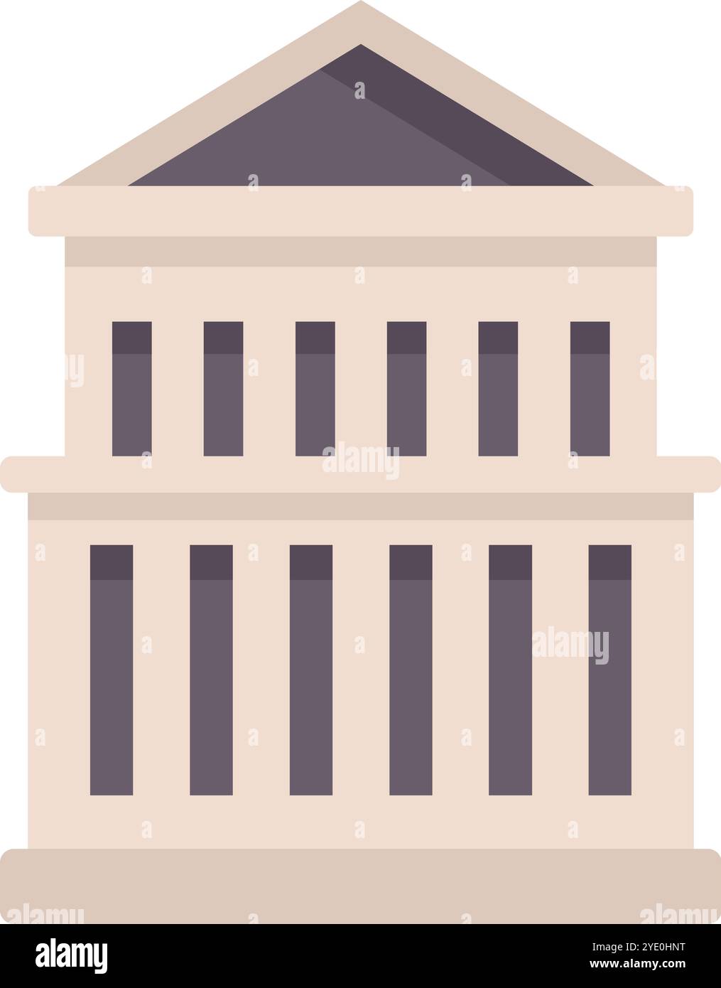 Bank building illustration triangular roof hi-res stock photography and ...