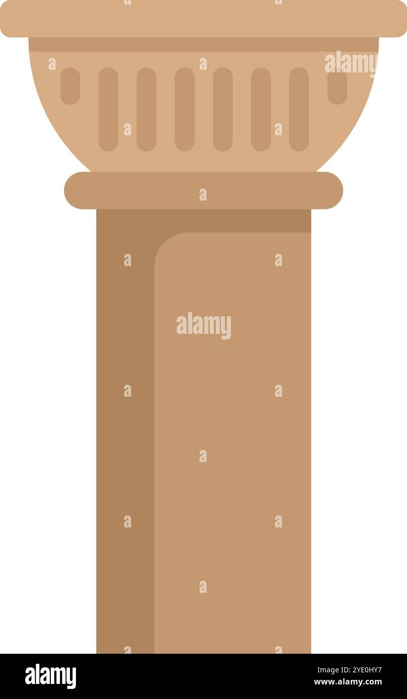 This illustration shows a classic style column, evoking ancient rome ...