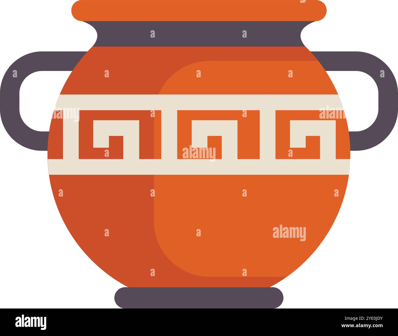 Classic greek terracotta vase with a meander pattern, reminiscent of ...