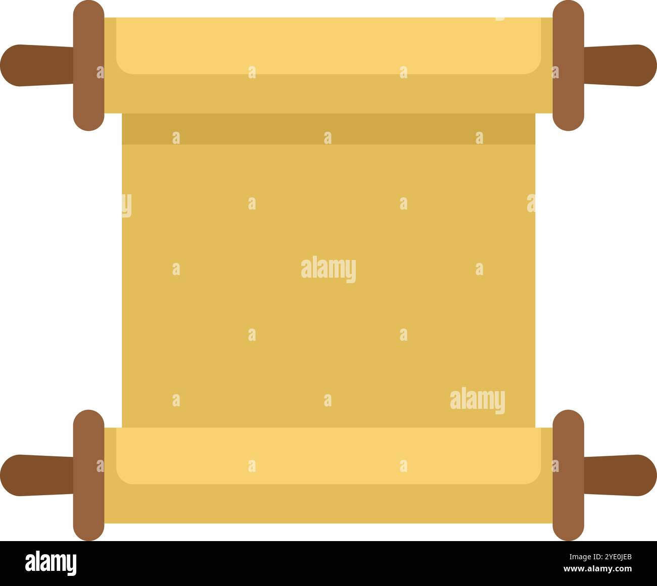 Blank ancient scroll is unfurled, revealing a blank space for text ...