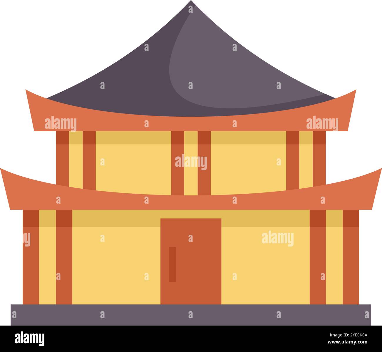Illustration representing a traditional asian temple building with ...