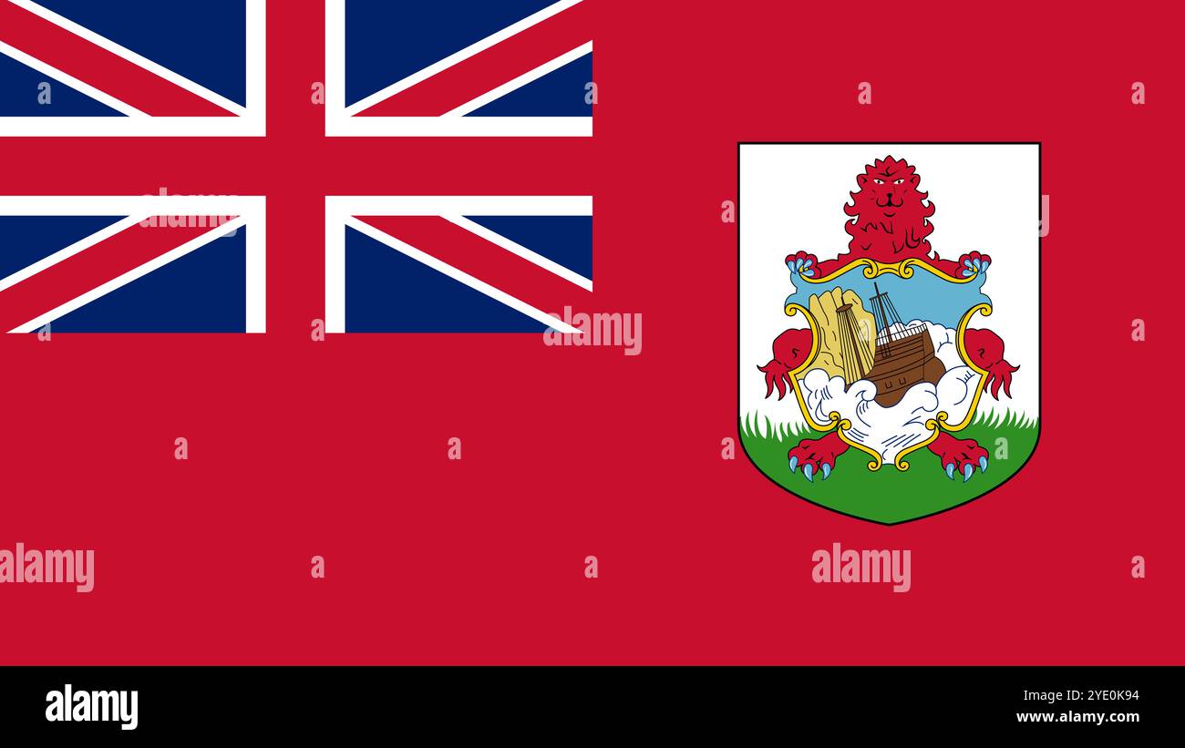 Flag of Bermuda, 16:9 Format, Bermuda Flag, Vector Images Stock Vector ...