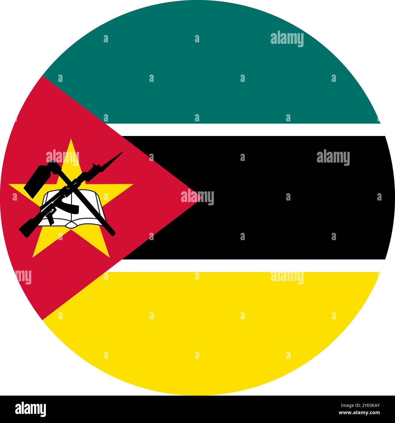 Mozambique Circle Flag, Circle Flag of Mozambique, Vector Images Stock ...