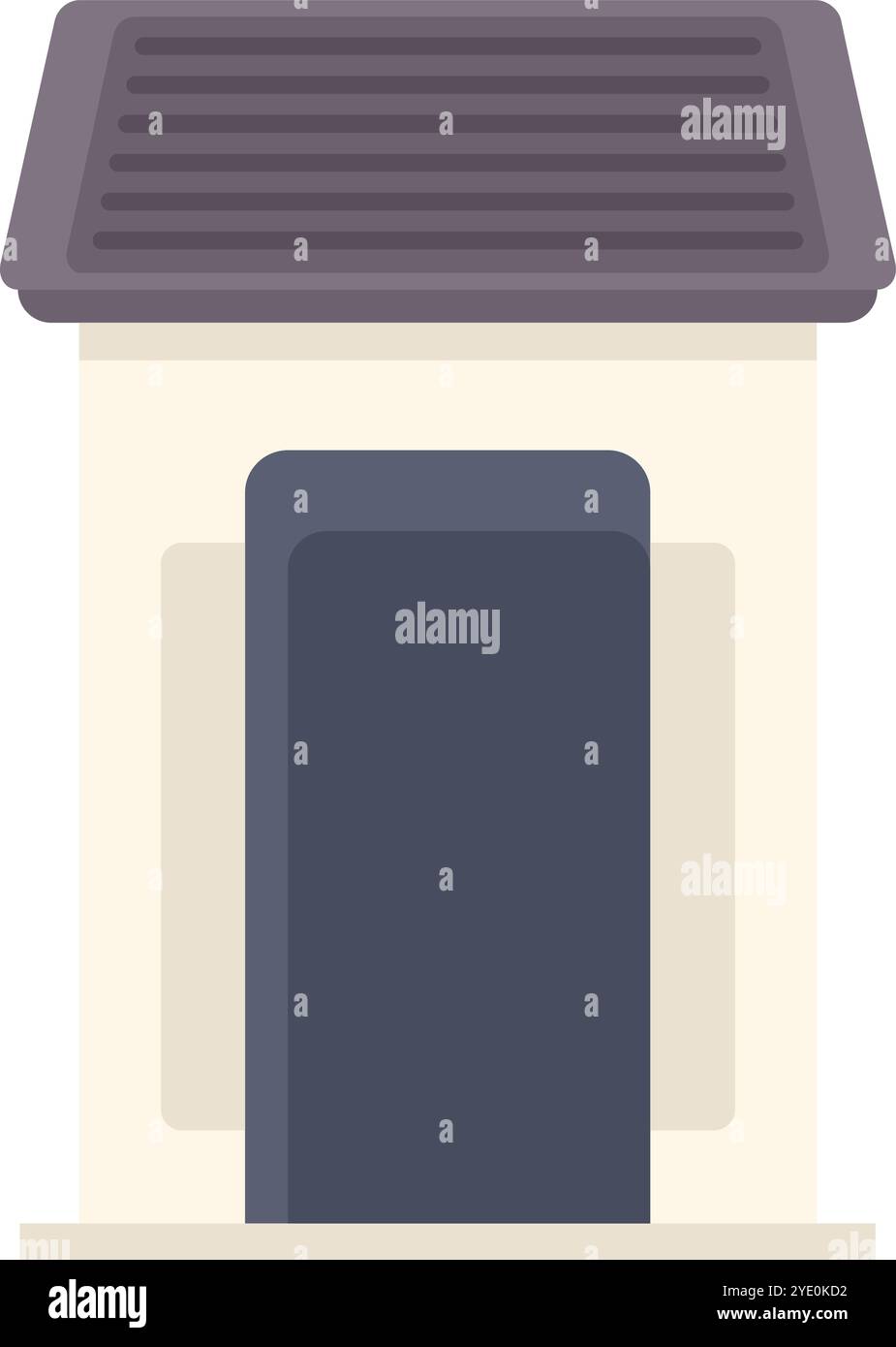 Simple vector illustration of a town hall building, representing local ...