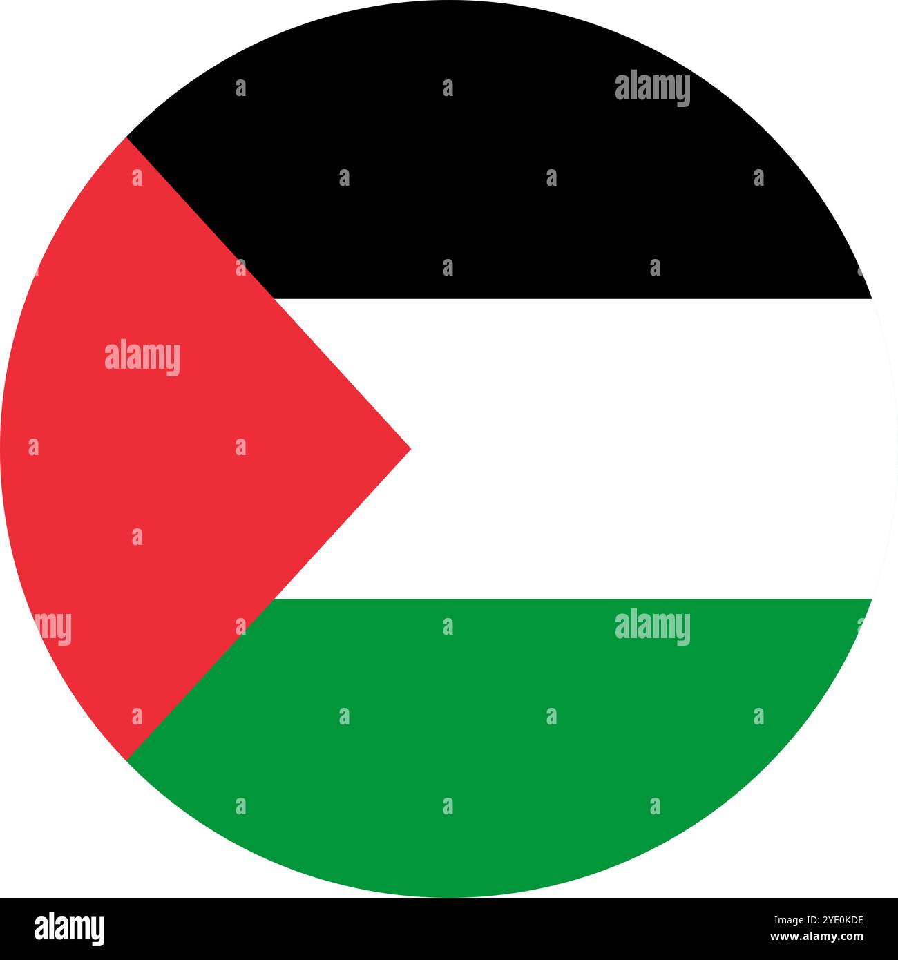 Palestine Circle Flag, Circle Flag of Palestine, Vector Images Stock ...