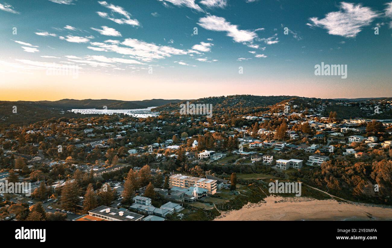 A breathtaking aerial view of Mona Vale Beach in the Northern Beaches ...